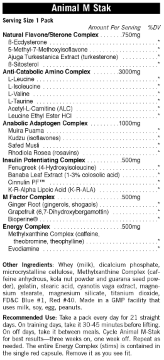 Universal - Animal M Stak (21 servings)